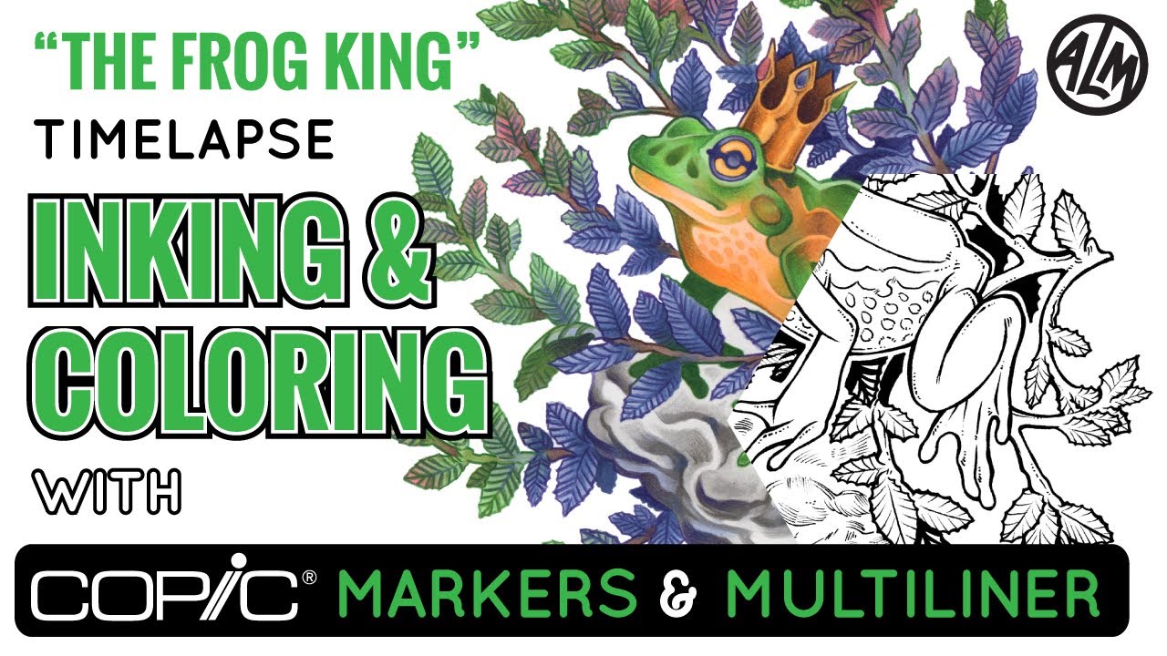 The Frog King Timelapse Inking & Coloring - YouTube