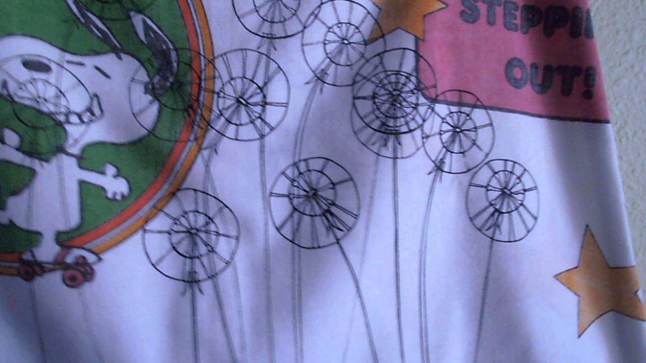 DANDELIONS / SNOOPY / Roller Disco Peanuts skirt 70's by Medavog - YouTube