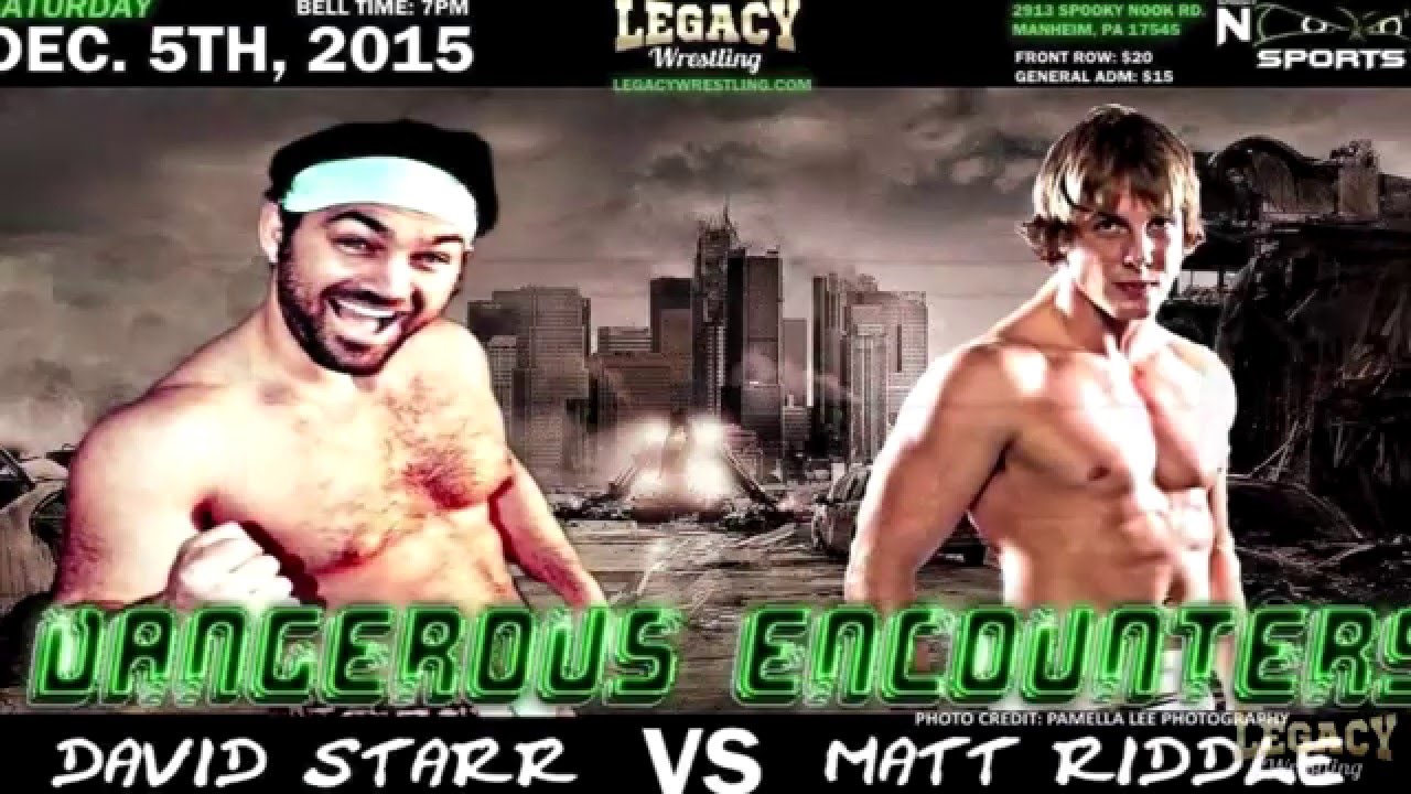 David Starr vs. Matt Riddle - Dangerous Encounters 12/5/15 - Legacy ...
