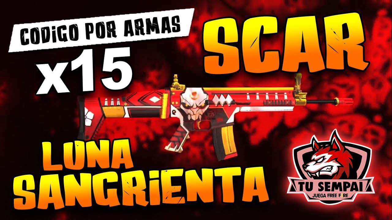 NUEVO CÓDIGO DE FREE FIRE POR 15 CAJAS DE SCAR LUNA SANGRIENTA - YouTube