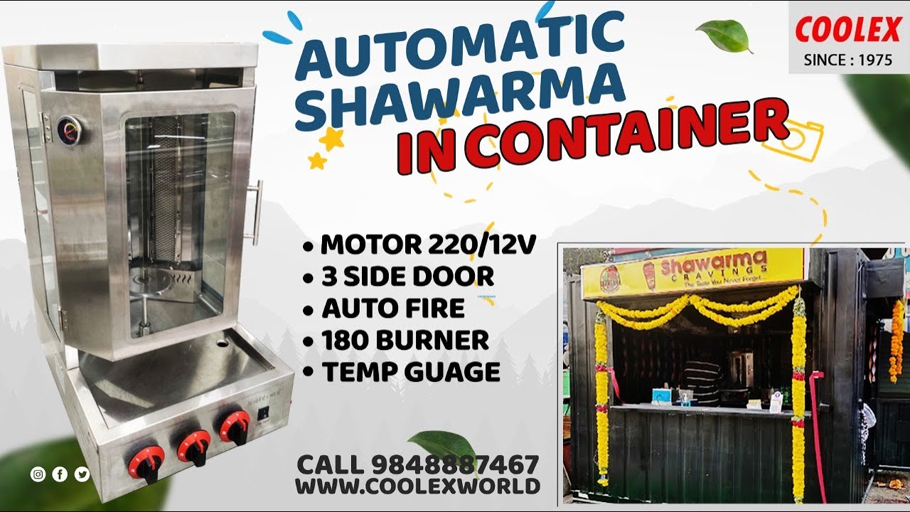 Automatic shawarma machine with door, electric shawarma kebab slicer ...