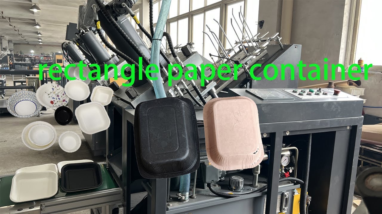 50MM Deep Rectangle paper container making machine with small price ...