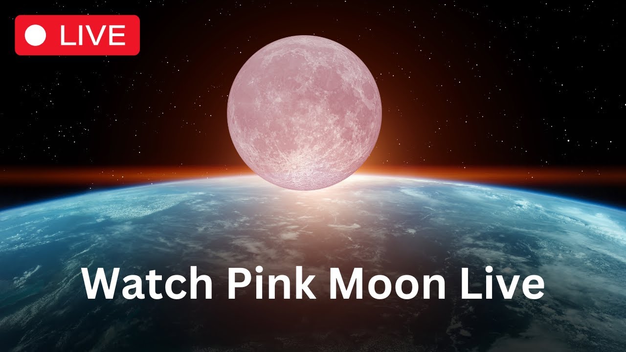 Watch Pink Moon | Pink Moon Live View | Nasa Pink Moon Live View - YouTube