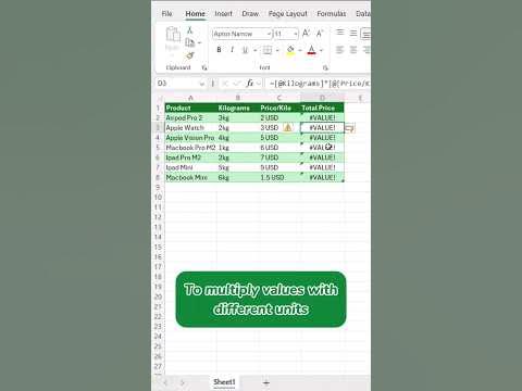 How To Multiply Text Values In Excel #shorts #excel #exceltips #exceltricks #education #learning ...
