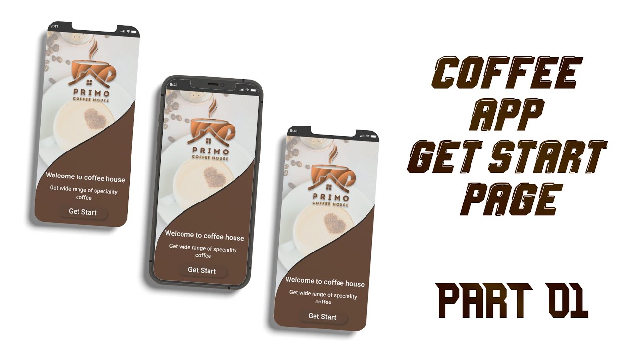 Coffee Cafe App Ui Design | Get Start Page Design | Figma - YouTube