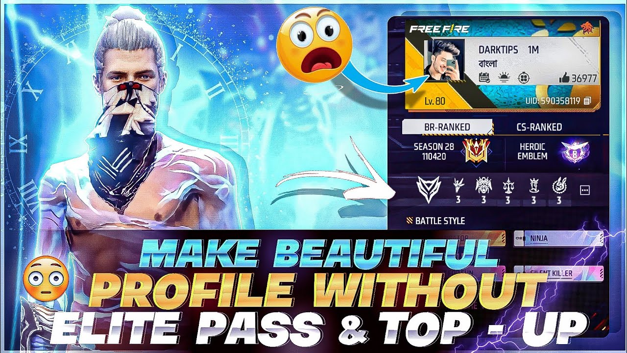 How To Make Your Own Beautiful (Unique) Profile In Free Fire 😚🔥 Without ...