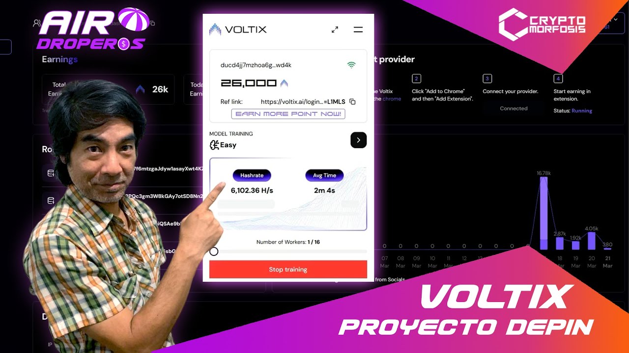 Farmeando AIRDROP de VOLTIX, nuevo proyecto DEPIN - YouTube