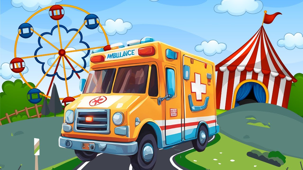 "Wheels on the Ambulance Go Round and Round | Fun Emergency Vehicle ...