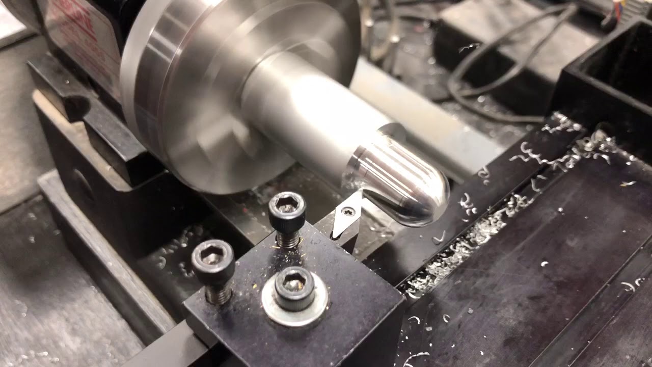 CNC Sherline Lathe Hemisphere cut - YouTube