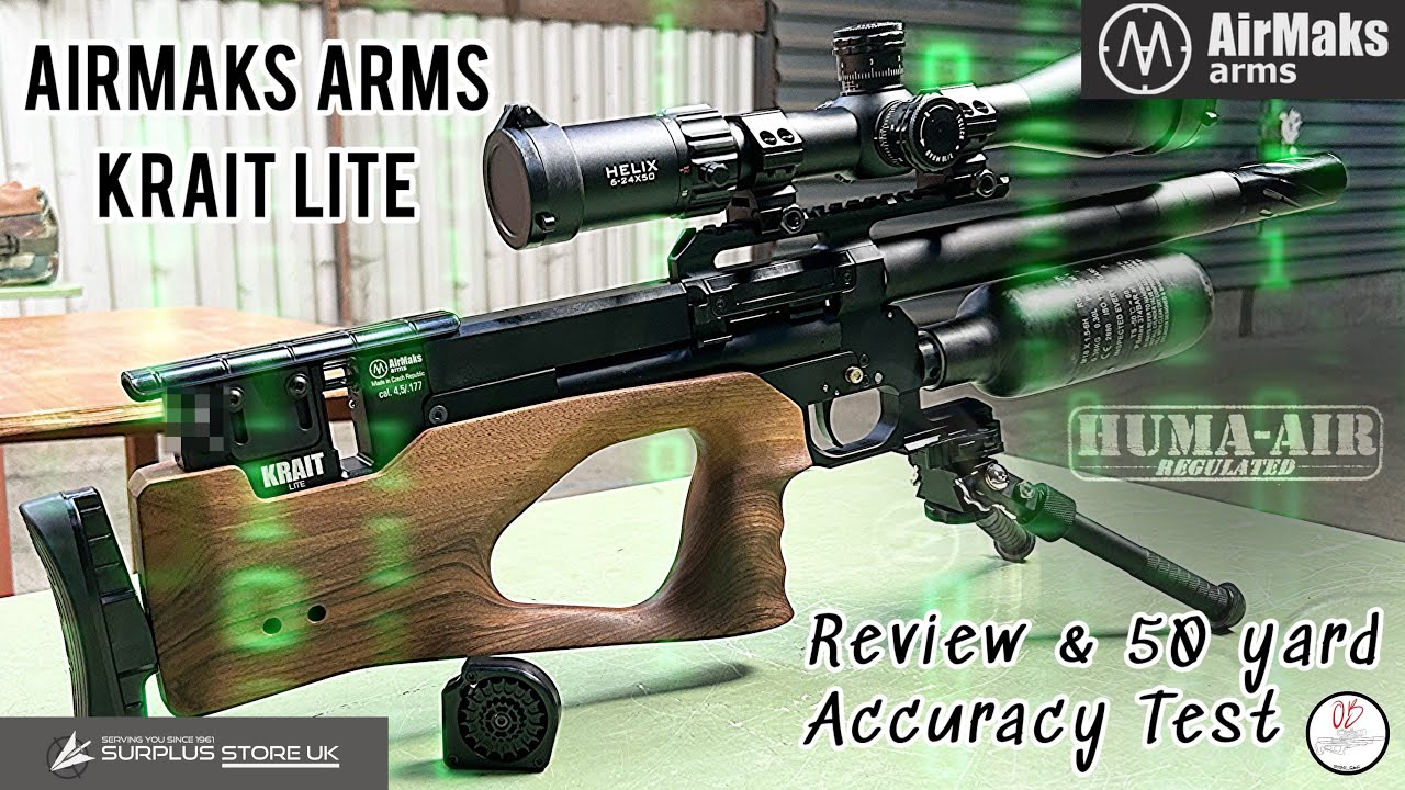 AIRMAKS ARMS KRAIT Lite .177 | Review & 50 yard Accuracy Test #sports # ...