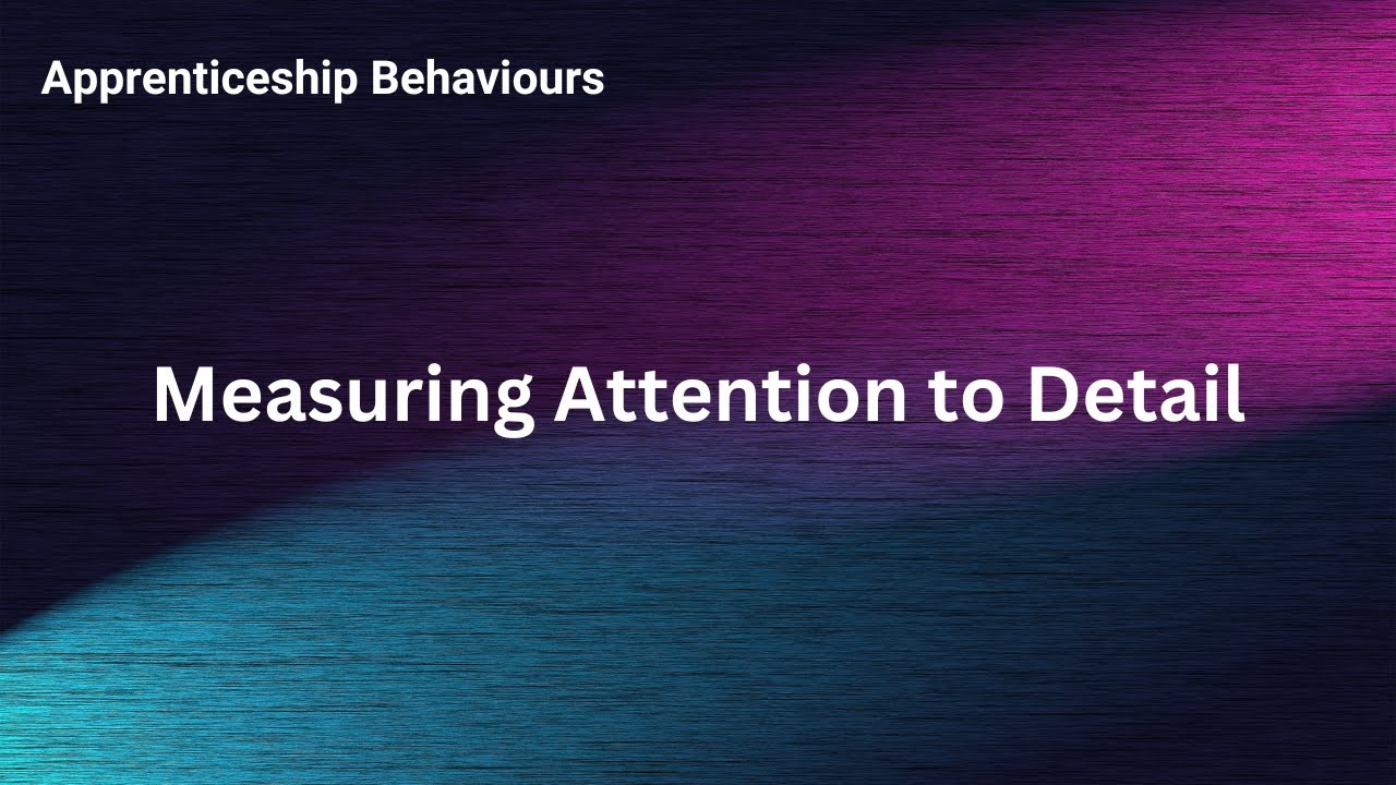 Measuring Attention to Detail - YouTube