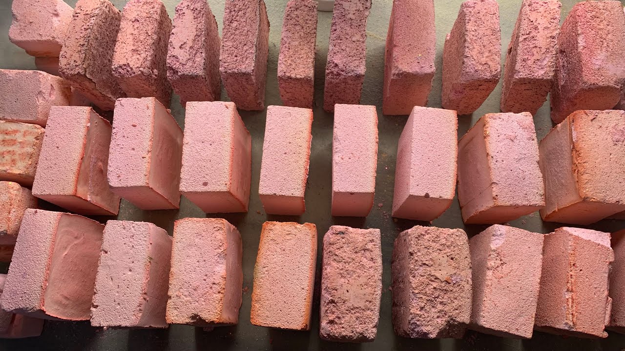 Super Soft Fluffy Pink Chalk Clouds :) Gym chalk Blocks - YouTube