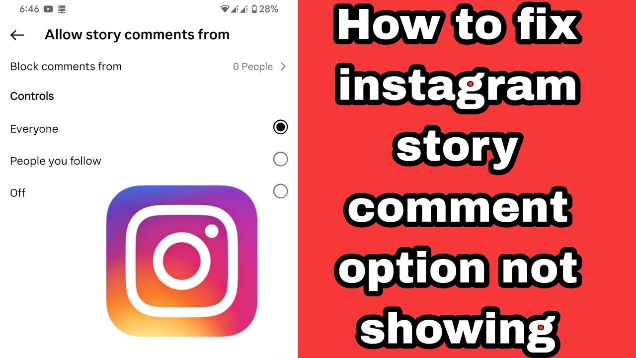 How to fix instagram | insta story comment option not showing - YouTube