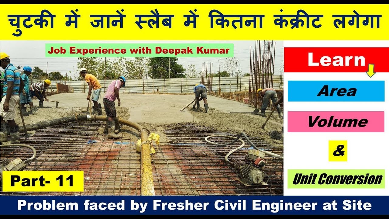 Learn Area, Volume and Unit Conversion | Problem faced by Fresher Civil ...