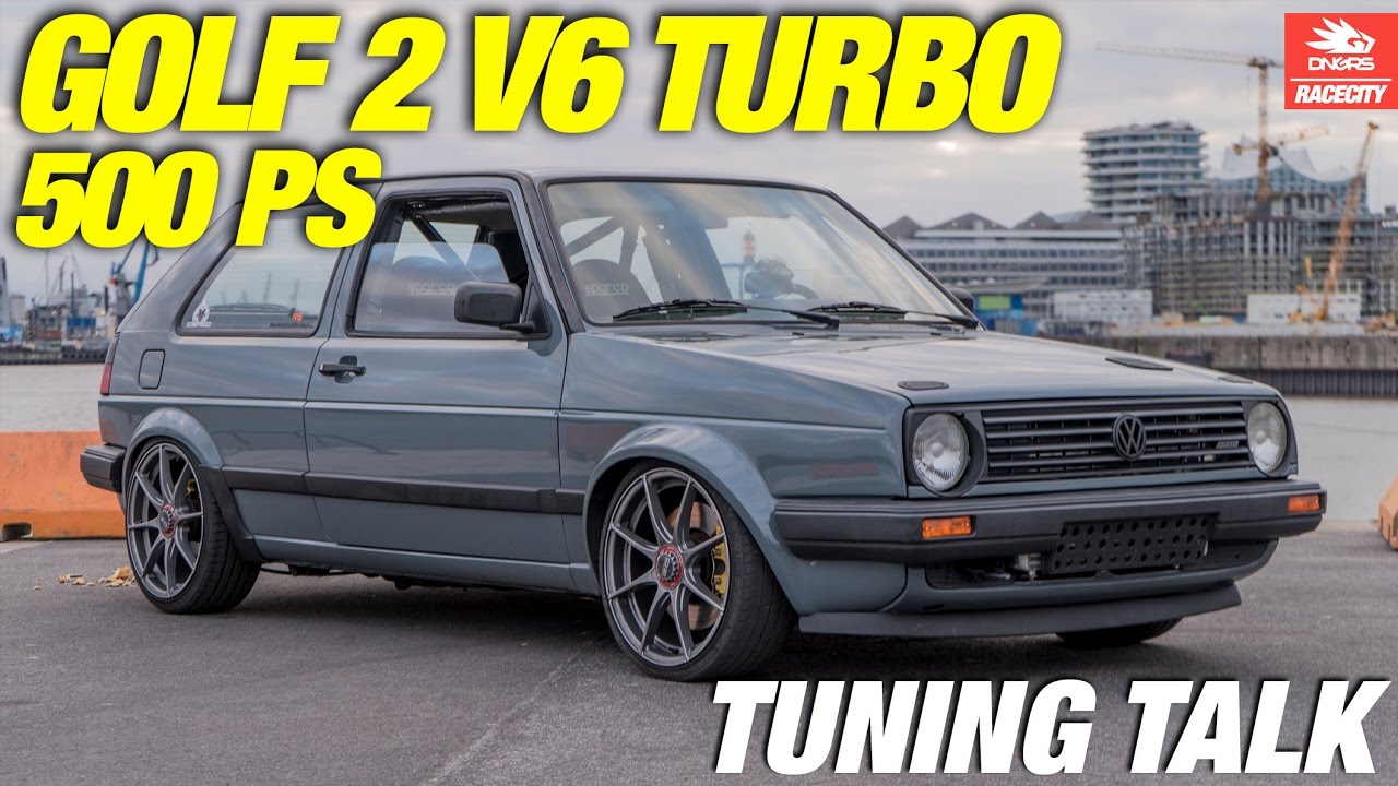 VW GOLF MK2 v6 Turbo 500 ps TUNINGTALK RACECITY - YouTube