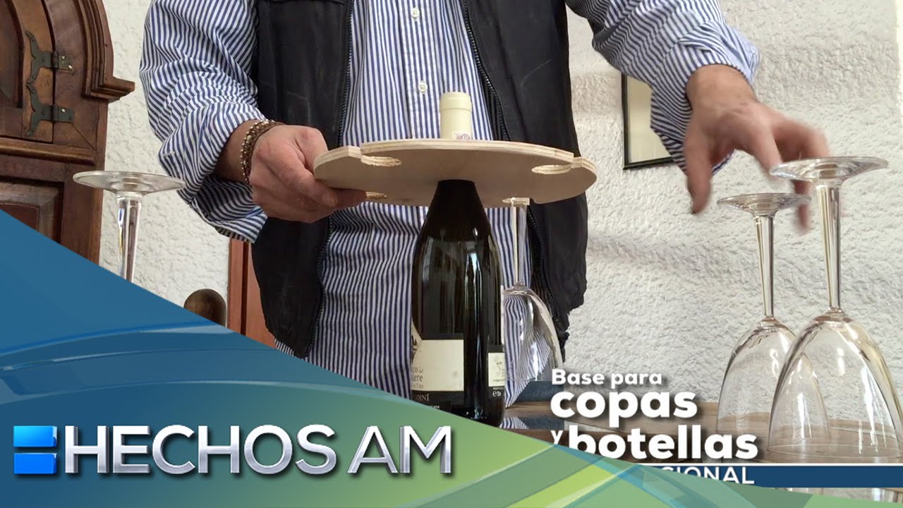 Hechos a mano | Cómo hacer una base para copas y botellas de vino - YouTube
