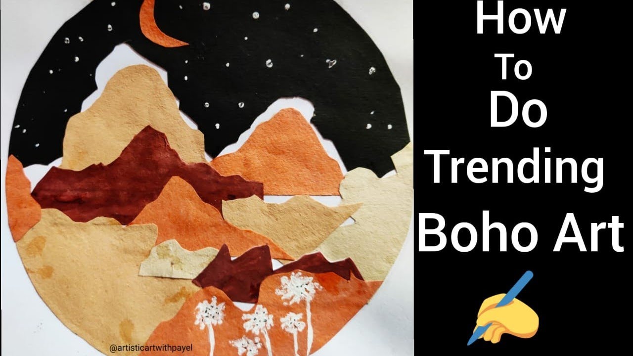 How to draw Boho Art ️🖍️ for beginners. Artistic Art with PAYEL - YouTube