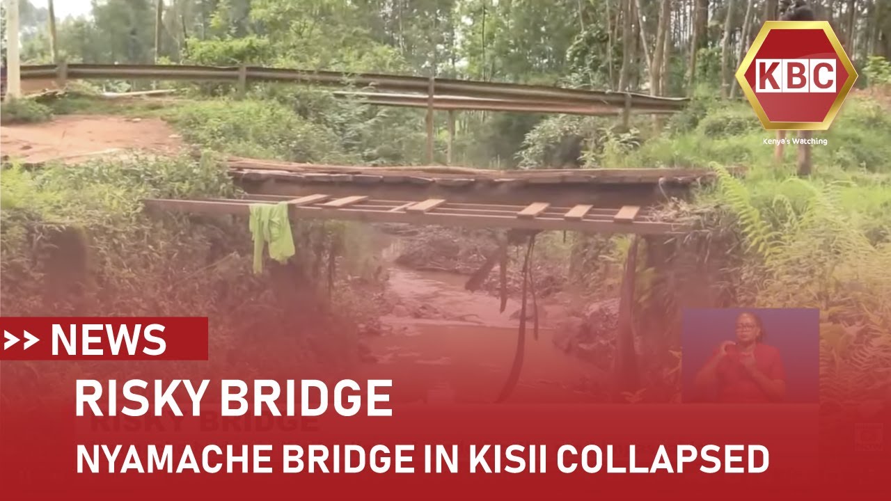 Nyamache bridge in Kisii collapsed rendering the road impassable - YouTube