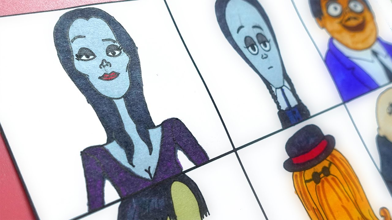 Drawing the Addams Family 2019 Movie | Morticia Wednesday Gomez Pugsley ...