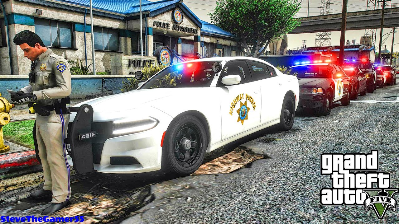 Playing GTA 5 As A POLICE OFFICER Highway Patrol| CHP|| GTA 5 Lspdfr Mod| 4K - YouTube