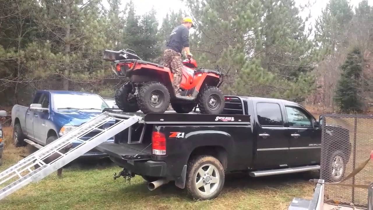 ATV Loading on Deck - YouTube