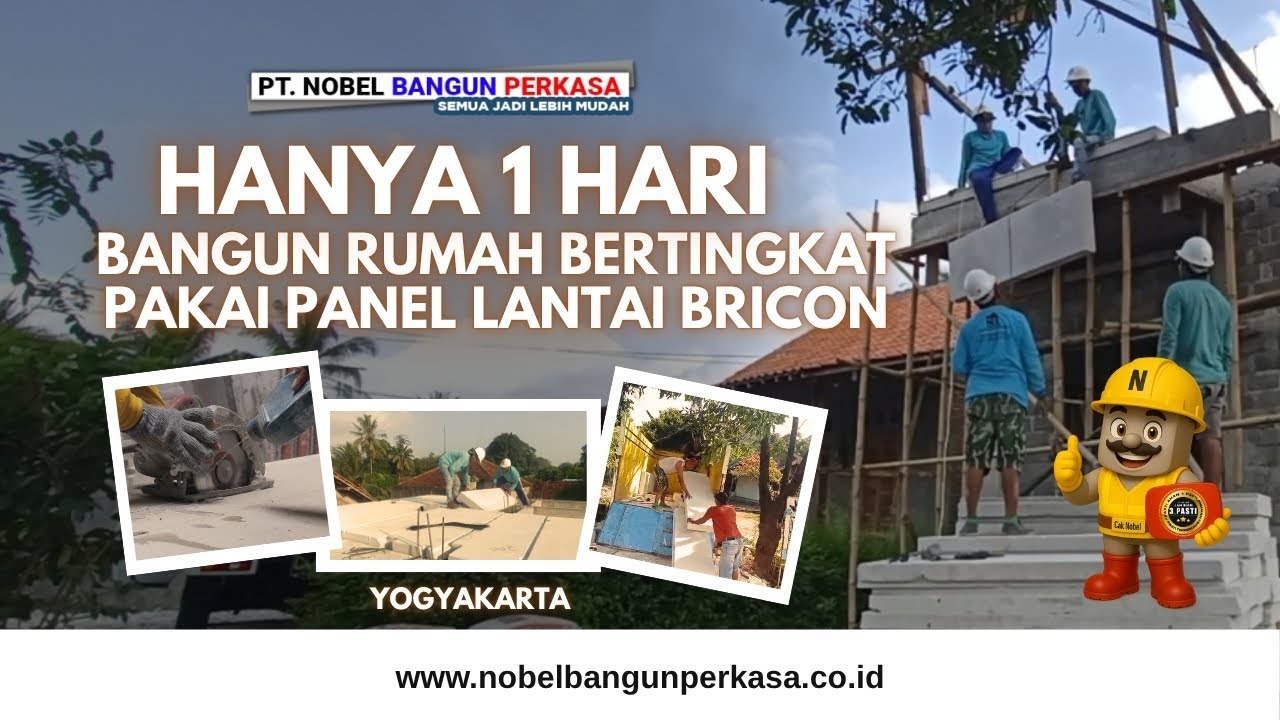 HANYA 1 HARI..!!!! BANGUN RUMAH BERTINGKAT PAKAI PANEL LANTAI BRICON ...