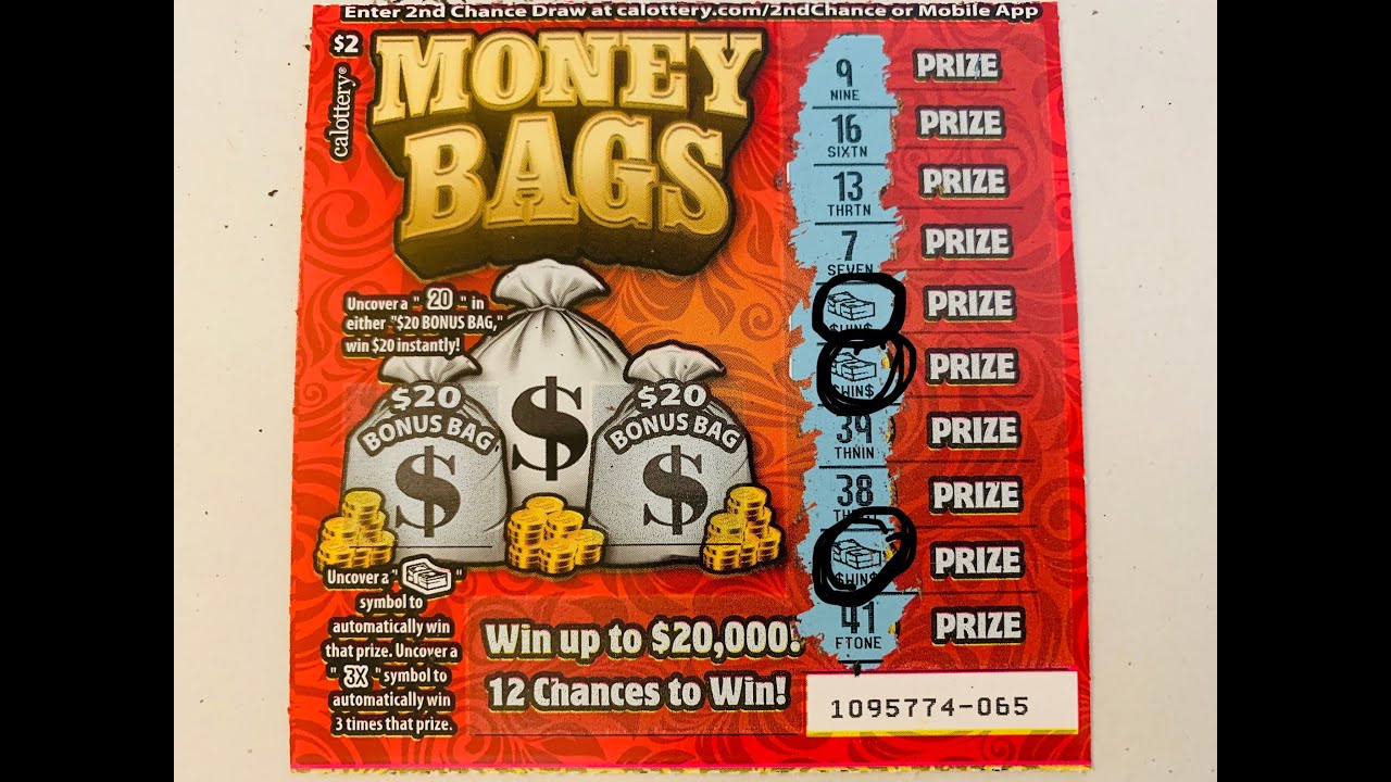 AWESOME WINNER ON $2 (Money Bags) CALIFORNIA LOTTERY SCRATCHERS SCRATCH ...