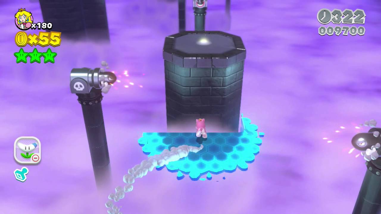 Super Mario 3D World: World Bowser-4 - Footlight Lane (Peach) - YouTube