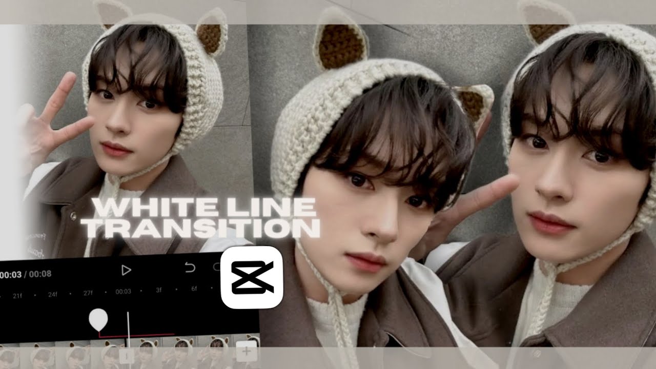 white line transition tutorial | capcut - YouTube