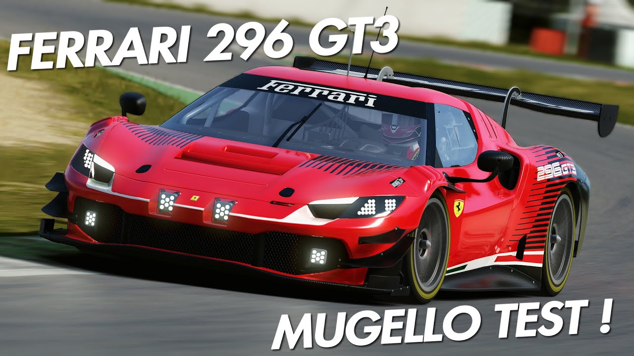 Ferrari 296 GT3 Test at Mugello | Assetto Corsa MOD Ferrari 296 GT3 ...