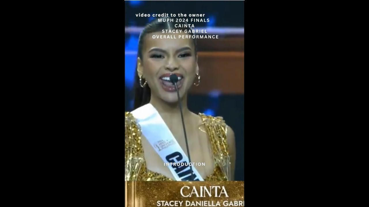 First Runner Up Cainta Stacey Gabriel Full Overall Performance Miss ...