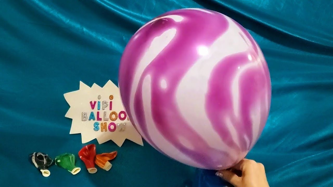 FUN COLORFUL MARBLE BALLOONS POP!!! - YouTube