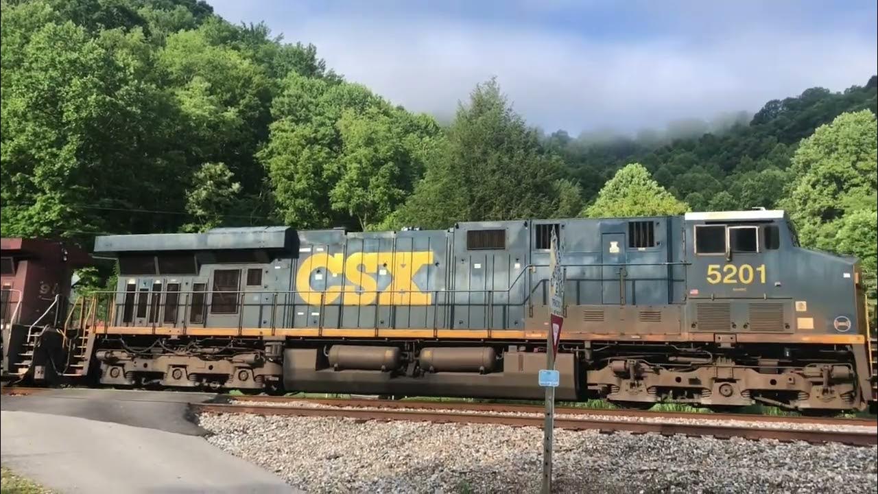 Awesome Csx action on the Big Sandy subdivision Foreign power Dash9 ST70AH and more!!! July 14 ...