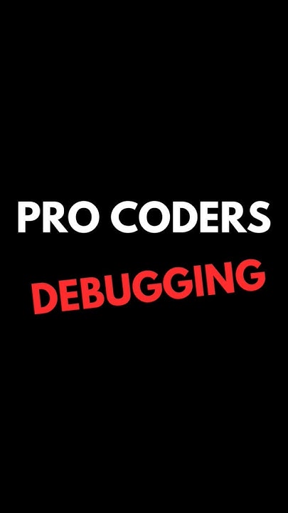 How Pro Coders Debug - YouTube