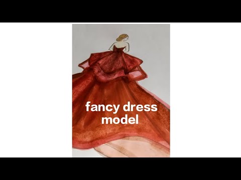 how to make fancy dress model 👠🔥#fashiondesigner #artist #modeling # ...