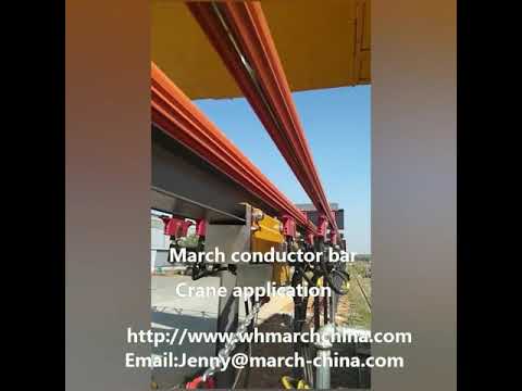 crane conductor bar , crane installation working - YouTube
