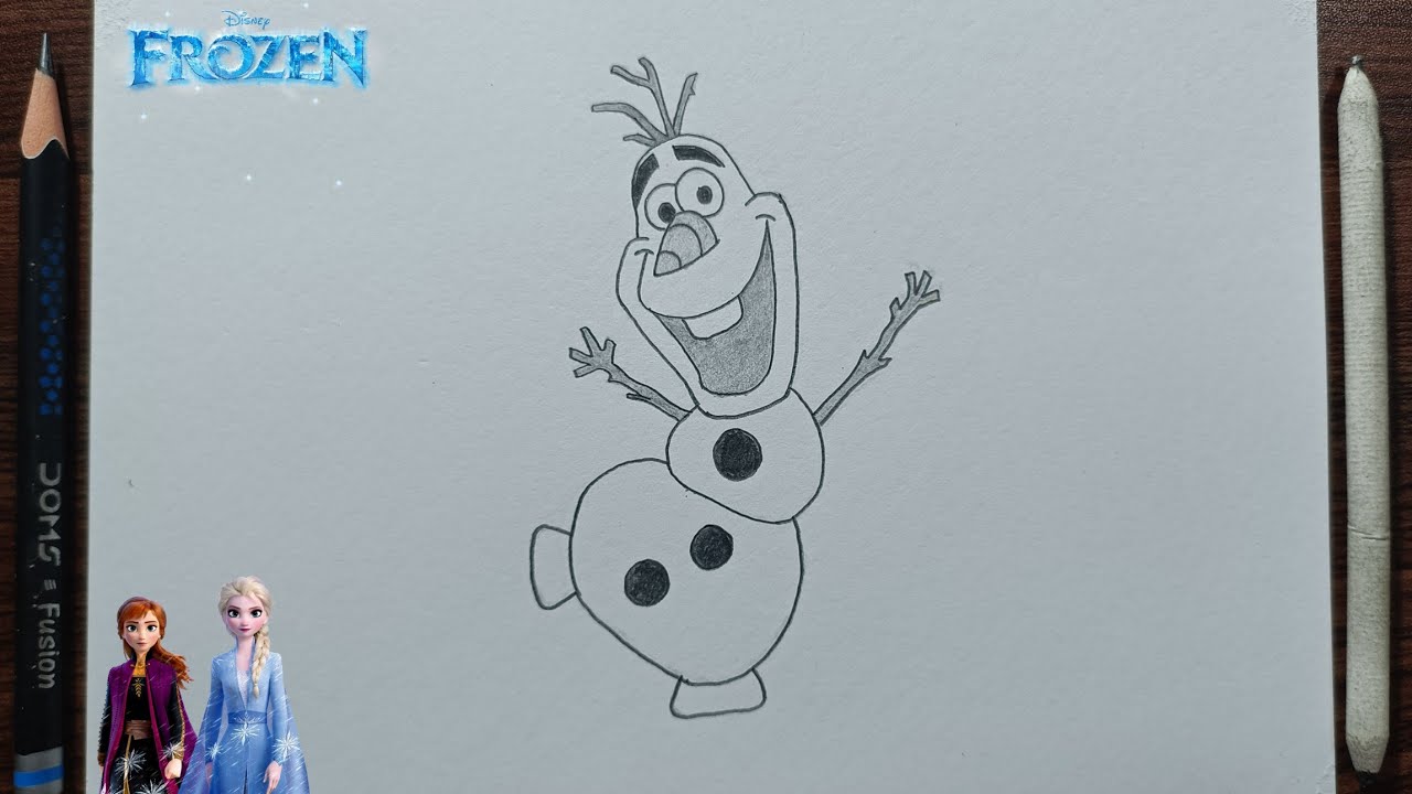How To Draw Olaf From Disney Frozen | Drawing Oalf from Frozen step by ...