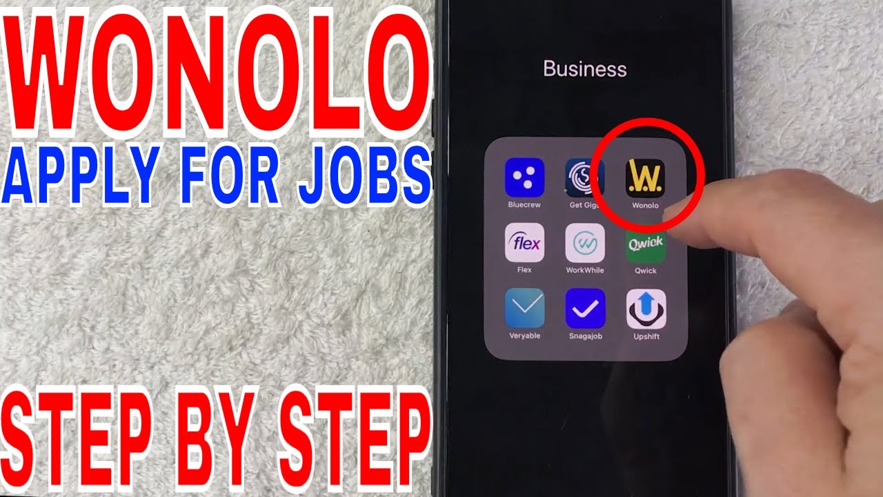 How To Apply For Jobs On Wonolo 🔴 - YouTube