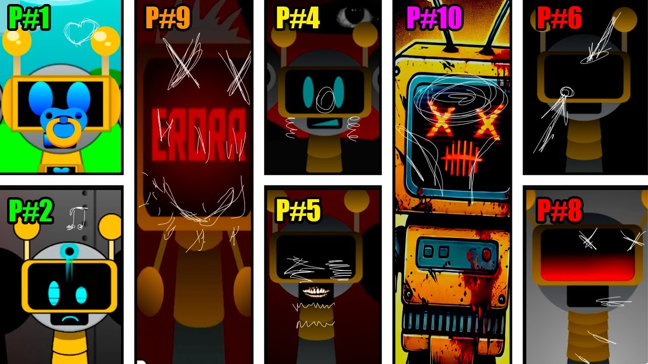 All Phases in Incredibox Sprunki! Phase 2-3 VS Phase 4-5 VS Phase 6-7 ...