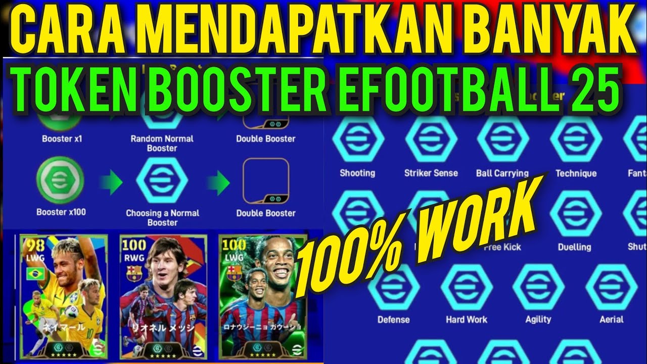 CARA MENDAPATKAN RATUSAN TOKEN BOOSTER EFOOTBALL 25!! PALING EFEKTIF ...