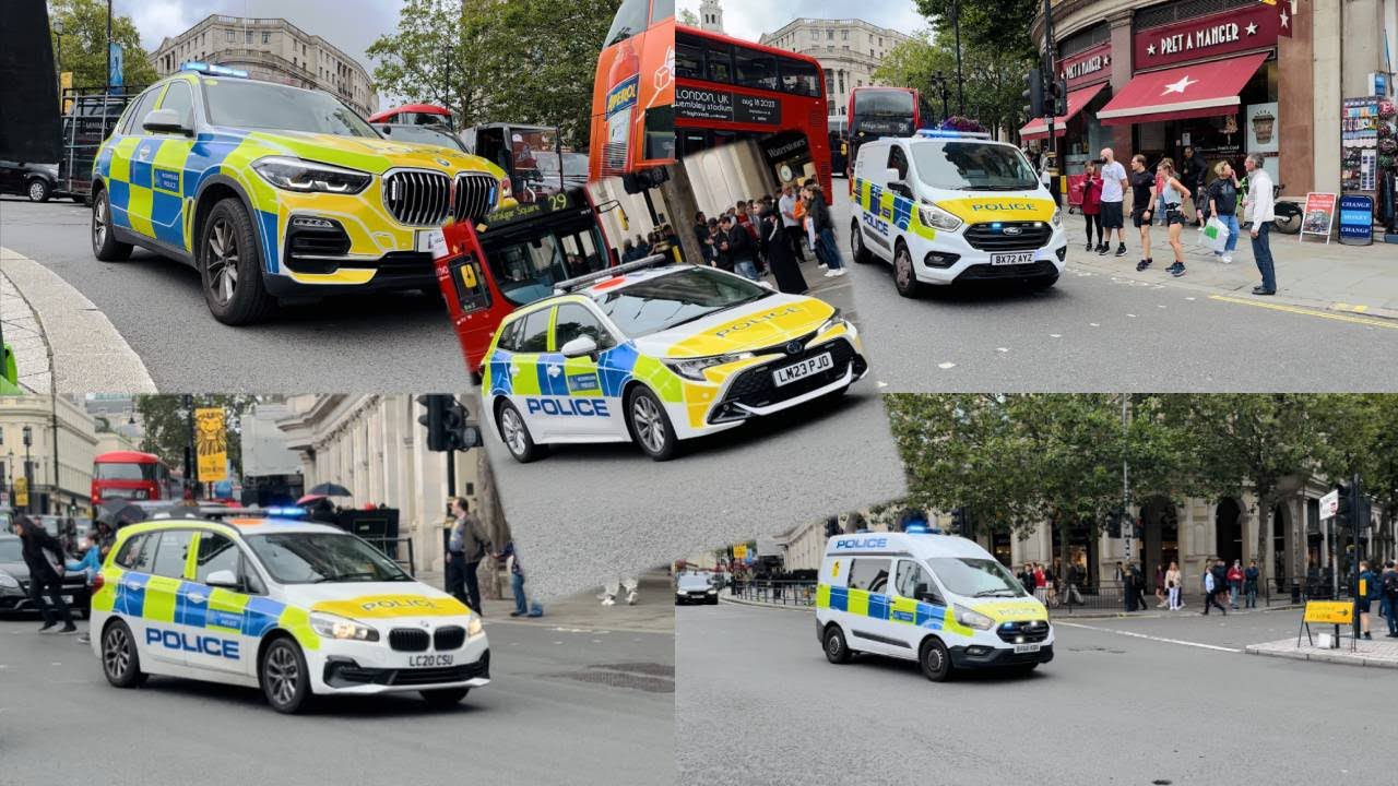 Collection of Met police responding through London lights + sirens ...