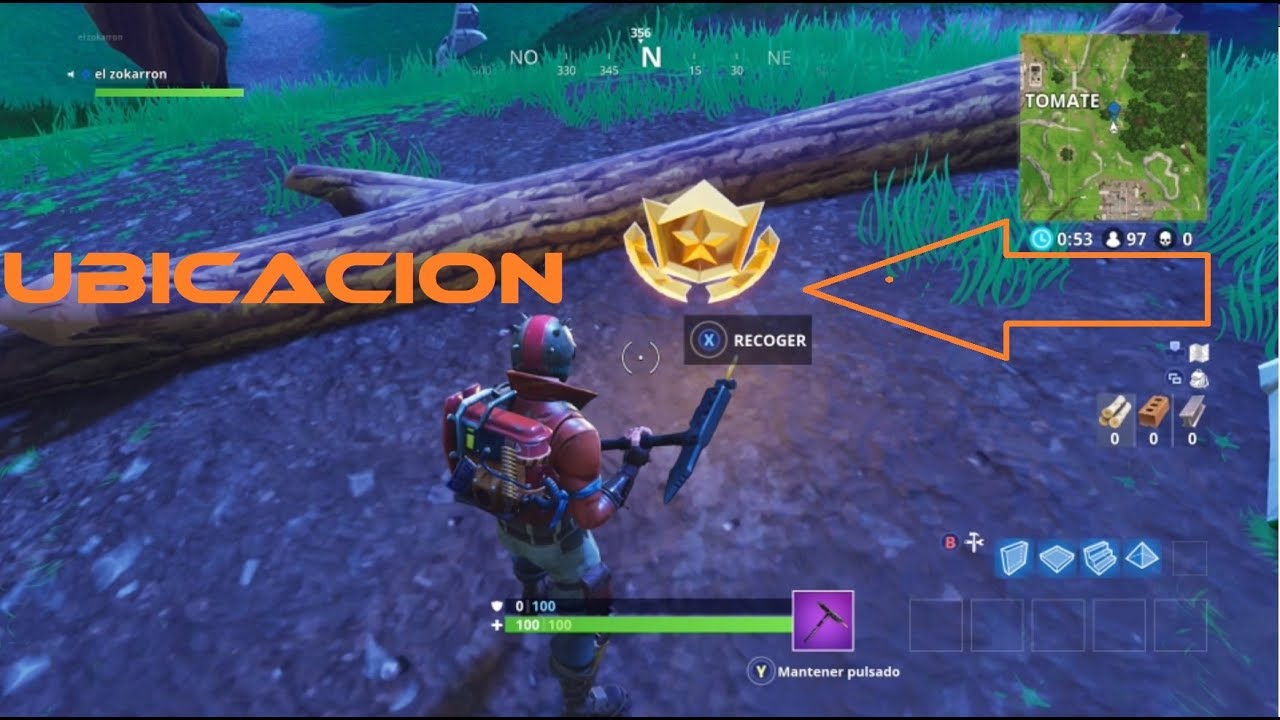 Fortnite ; Ubicacion circulo formado por piedras ,puente de madera y ...