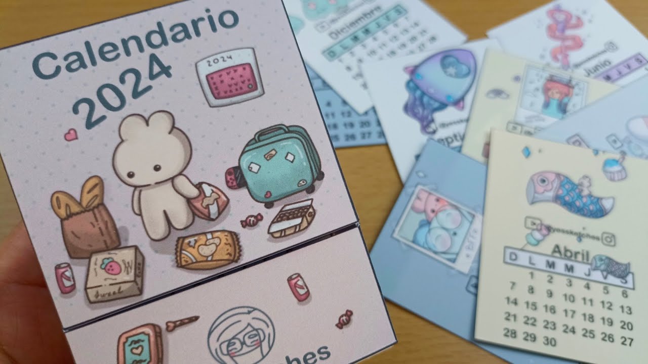 DIY: Haz tu propio Calendario 2024 aesthetic [paper diy] - YouTube