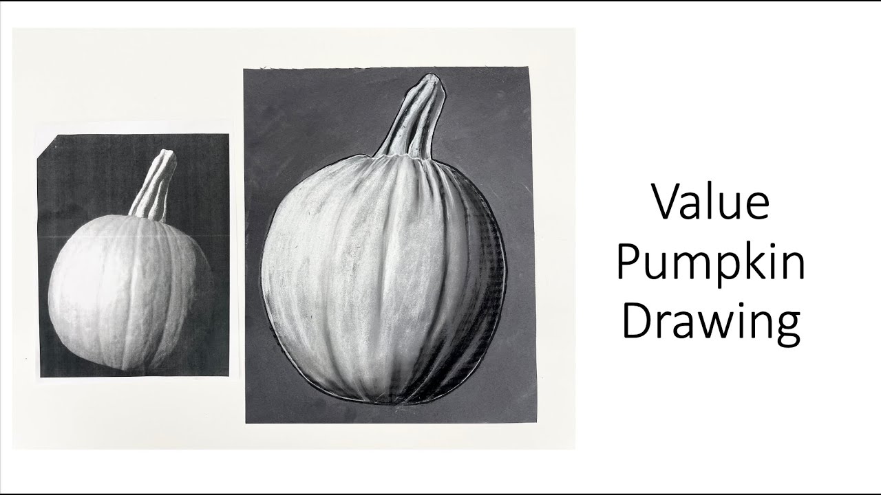 8th Grade Value Pumpkin Drawing - YouTube