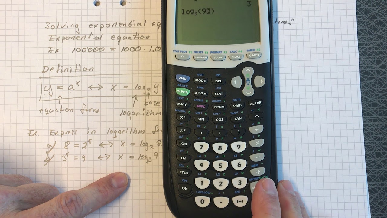 Solving exponential equations with logarithms. - YouTube