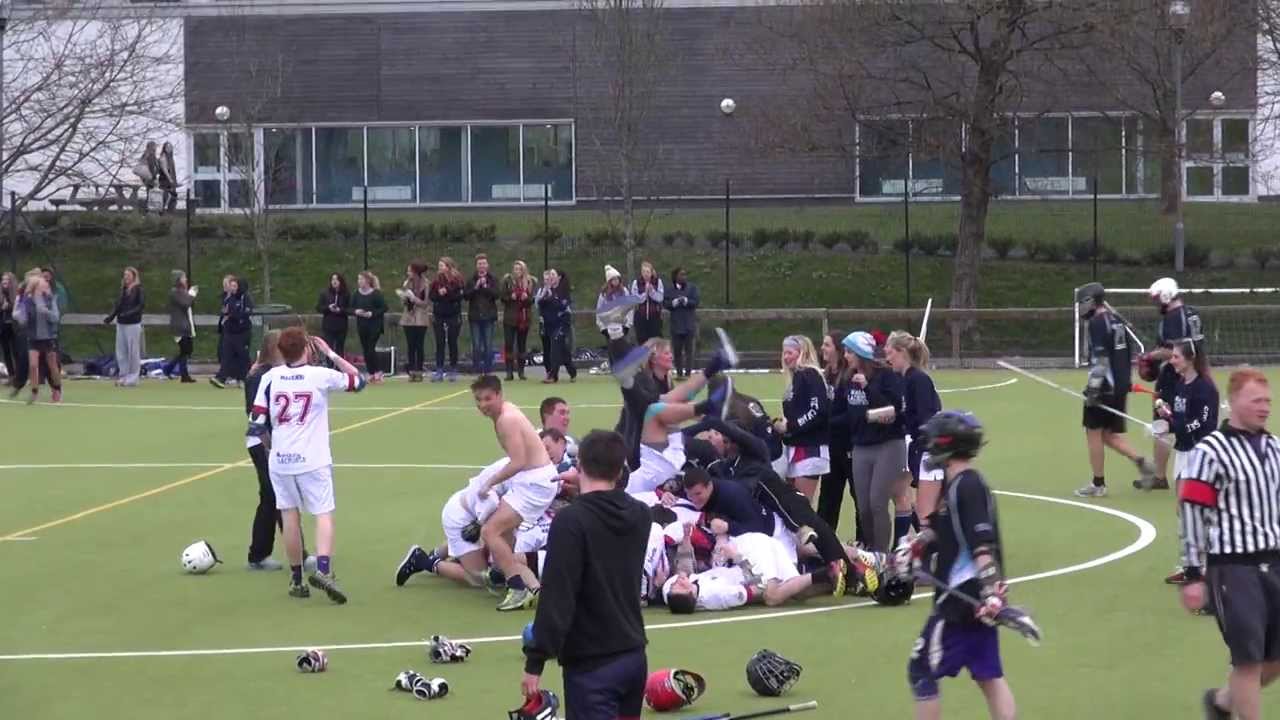 Last minute of Marjons Mens Lacrosse Varsity and celebrations - YouTube