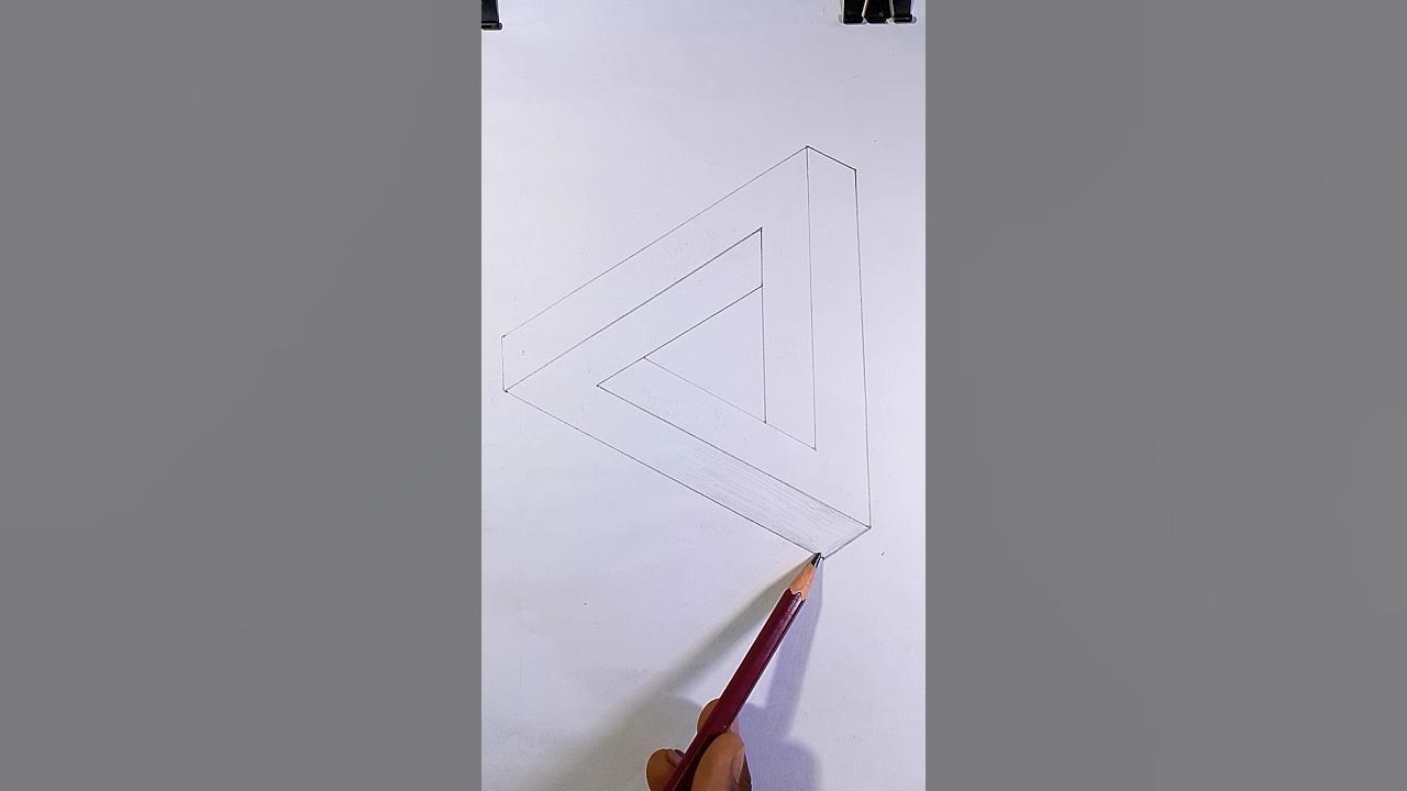 how to draw 3D triangle📐 #shorts #video #viral #drawing #art - YouTube