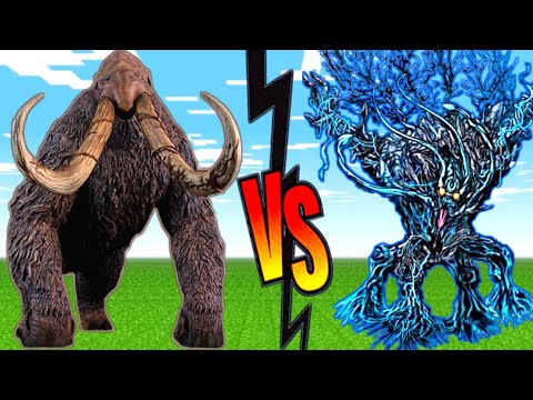 minecraft mammoth vs tree creature mob| #viral #gameplay - YouTube