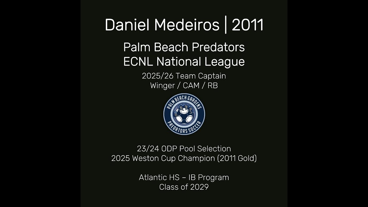 2024 25 Daniel Medeiros Highlights (Palm Beach Predators/Palm Beach ...
