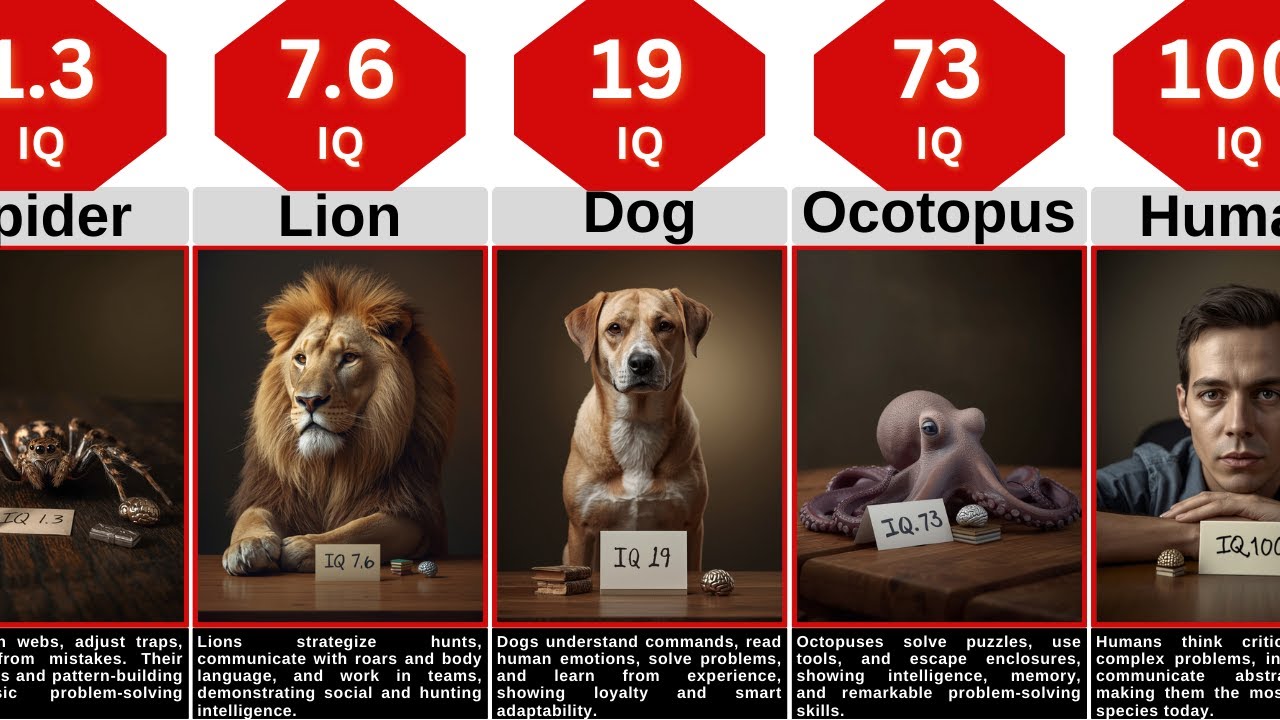 Comparison: Animal Intelligence | Animal IQ Ranking (Shocking) | Data ...